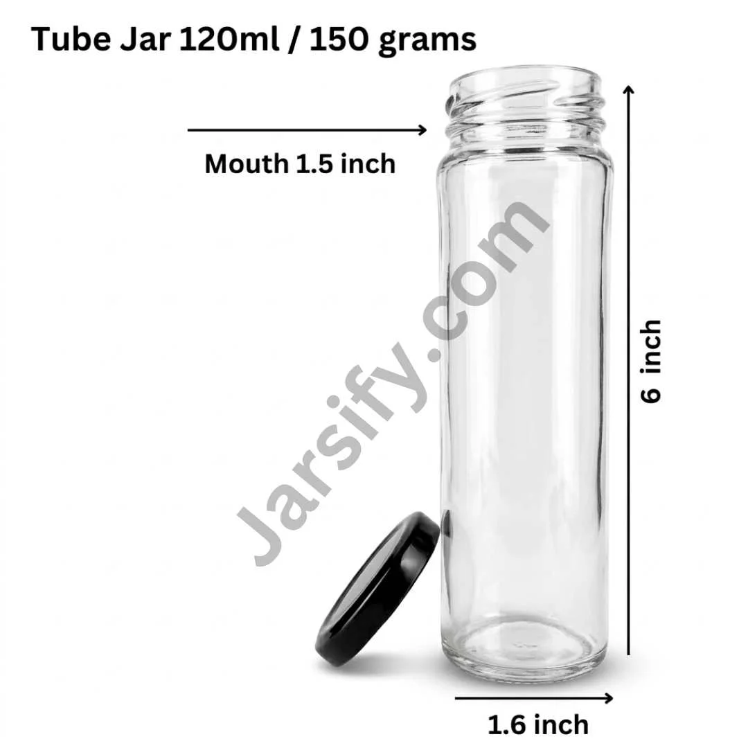 Tube Jar 120ml / 150 grams - Jarsify